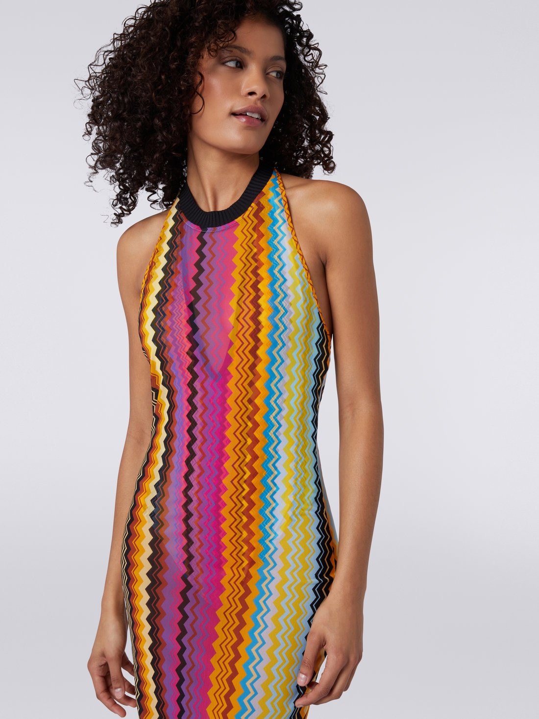 Long viscose tulle cover up